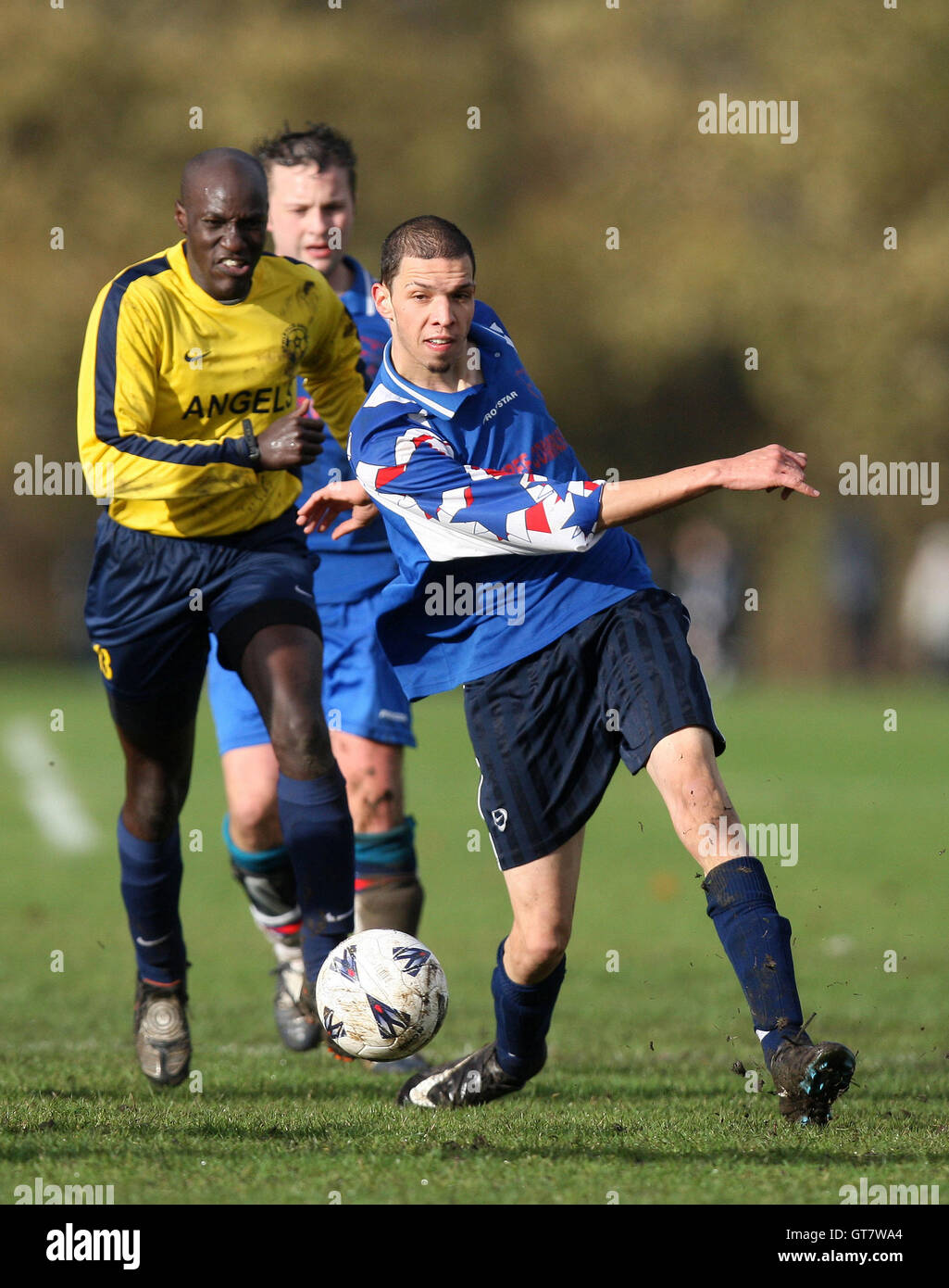 Three Compasses (blue) vs Athletico Angels - Hackney & Leyton League at ...