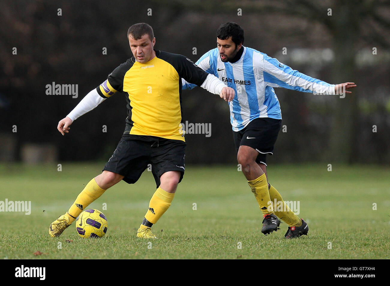 Vio Romania (yellow/black) vs Woodgrange Rovers (light blue/white ...