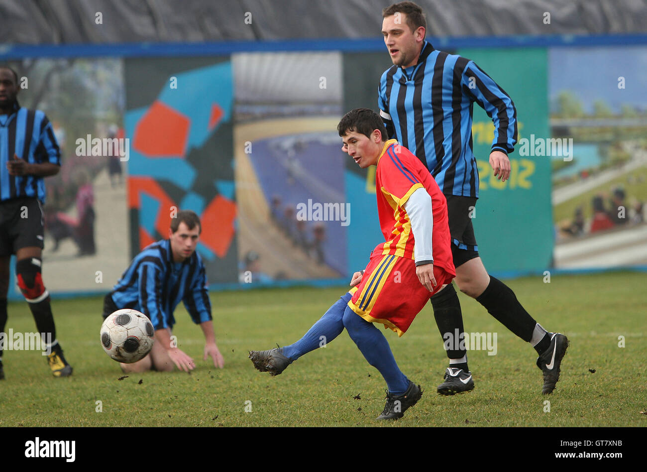 Vio Romania score their second goal - Vio Romania (red) vs MSW (Army ...