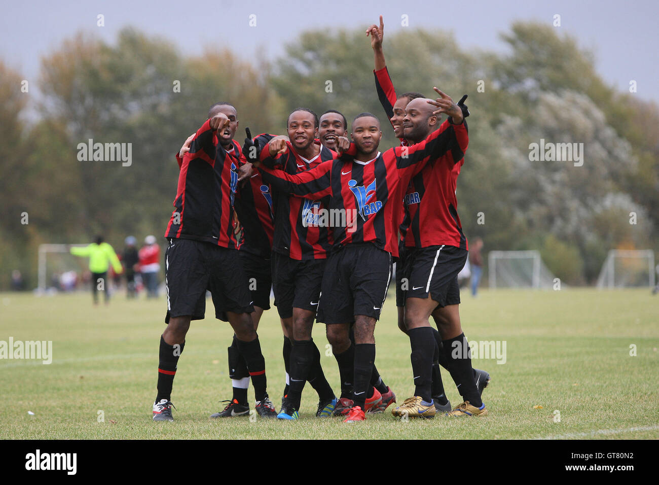 Lapton score their first goal and celebrate - Wounded Knee (white) vs ...