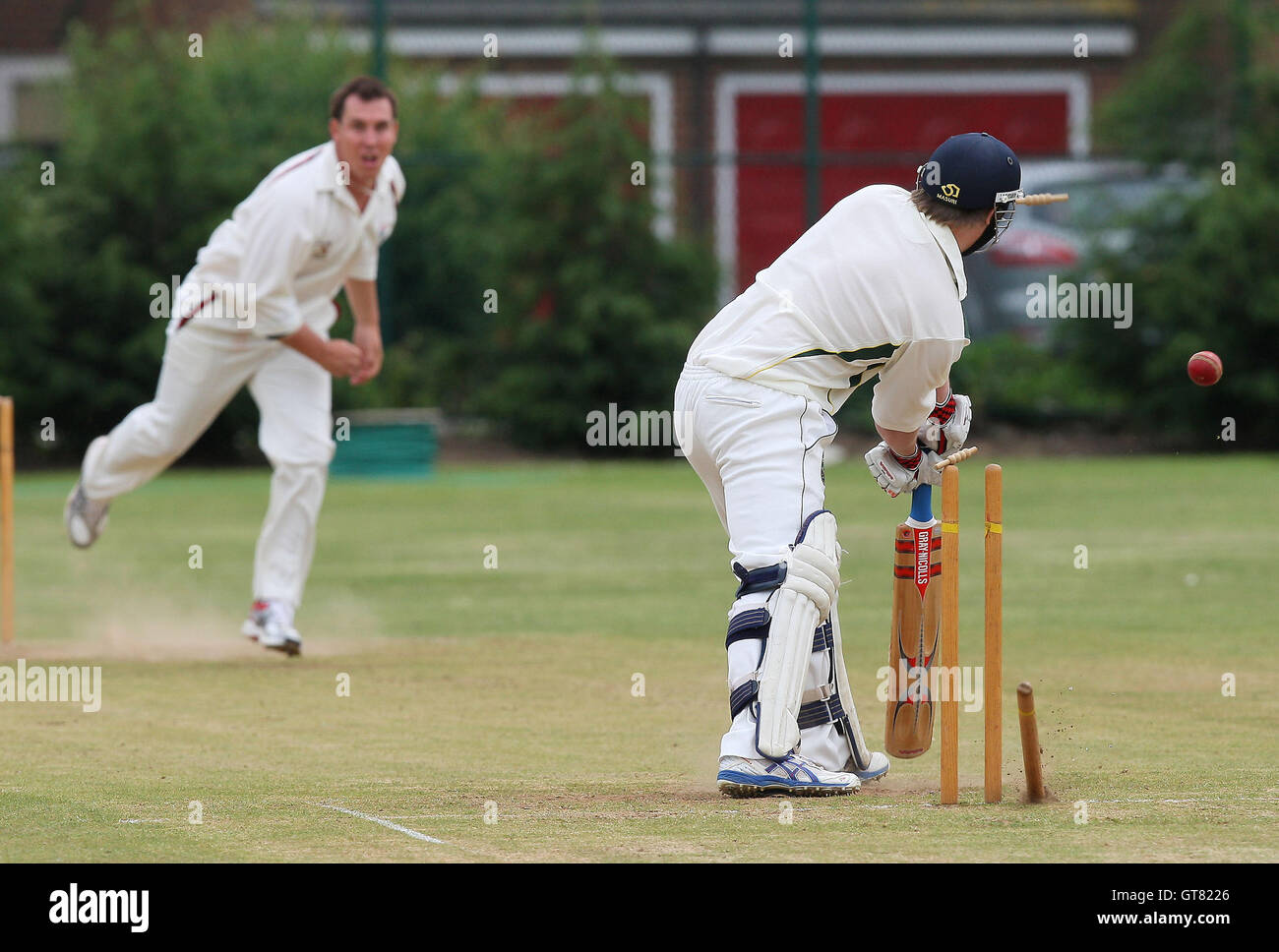 J Bonnett of Basildon is clean bowled by Cameron Nupier - Basildon CC ...