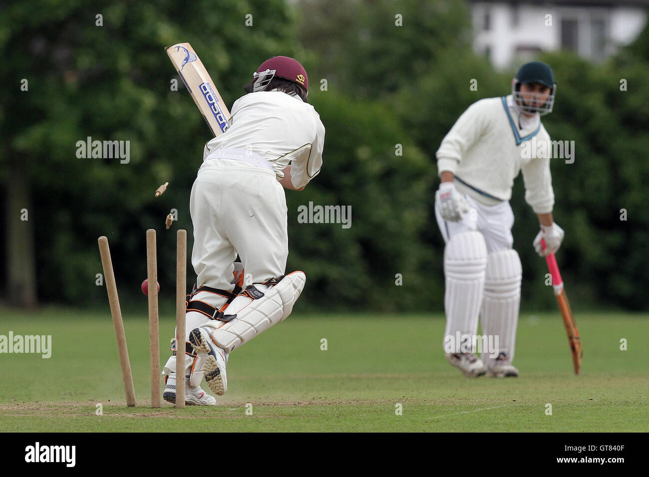 Upminster bowler Alan Ison claims his third wicket - Gidea Park ...