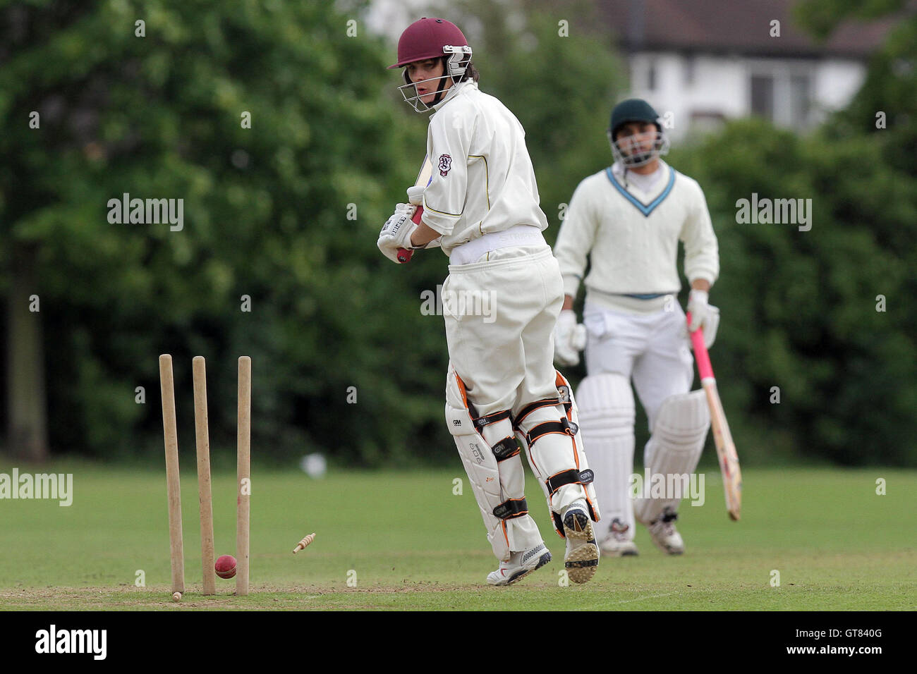 Upminster bowler Alan Ison claims his third wicket - Gidea Park ...
