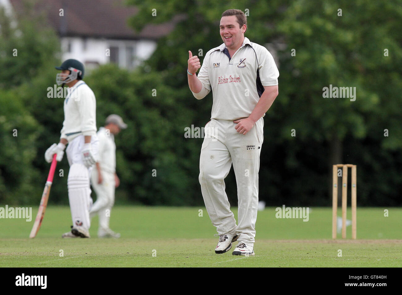 Upminster bowler Alan Ison claims his third wicket - Gidea Park ...