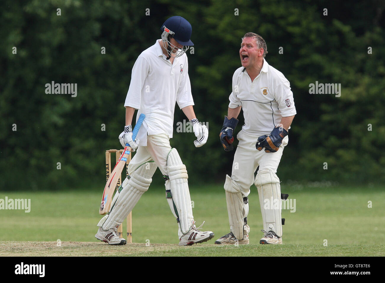 M Roe of Havering is dismissed, caugh S Quatermaine from the bowling of ...