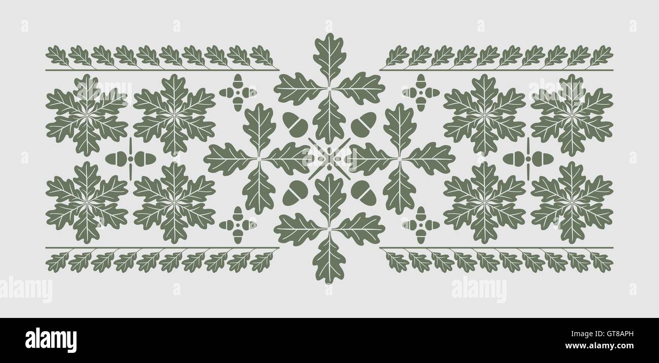 Oak leaf pattern design for many kinds of decorative purposes. The ...