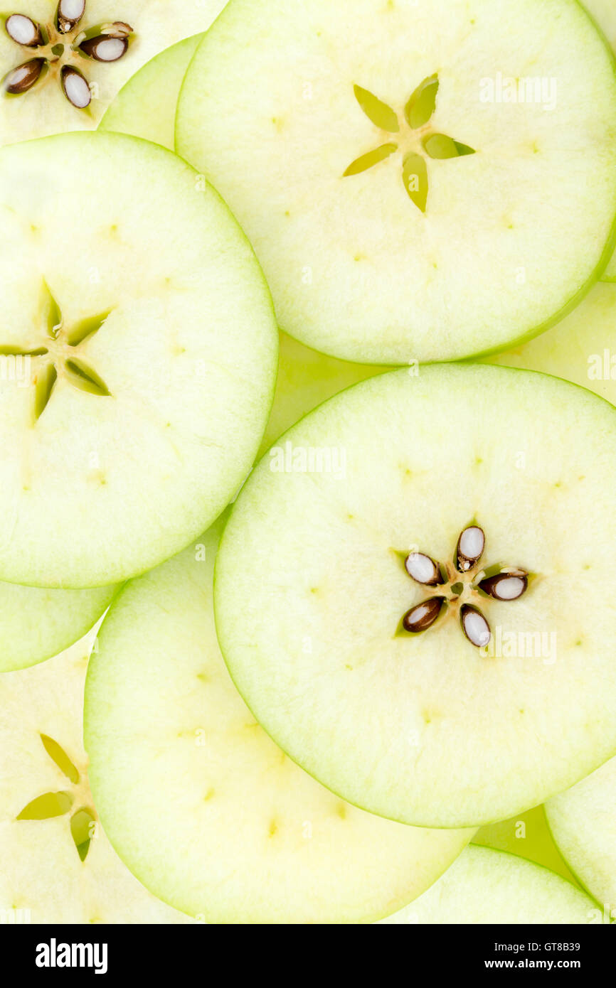 Conceptual background pattern and texture of sliced fresh green organic ...