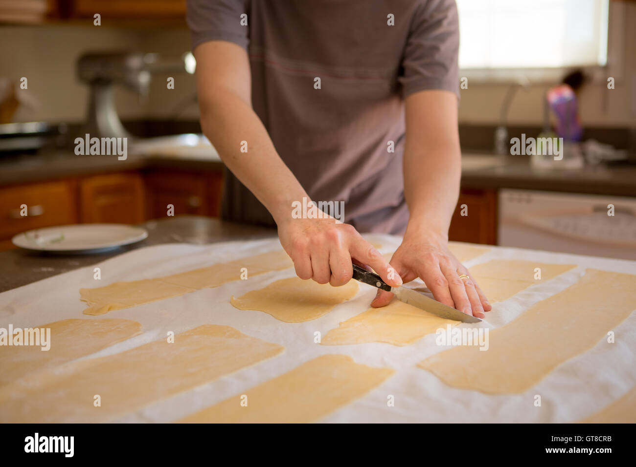 Cutting pasta dough hi-res stock photography and images - Alamy