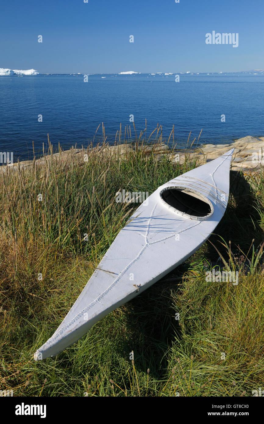 Traditional Sea Kayak, Ilulissat, Qaasuitsup, Disko Bay, Greenland ...