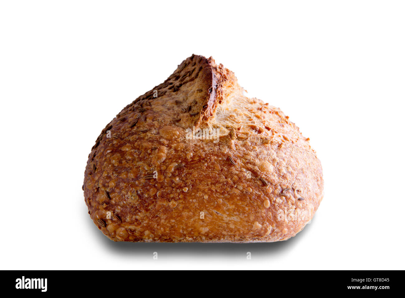 Close up Delicious Homemade Ready-to-Eat Rye Bread Isolated on White ...