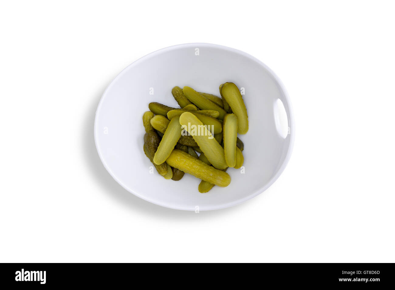 Close up Pickles for Your Taste Buds on a Contemporary Glossy Bowl ...
