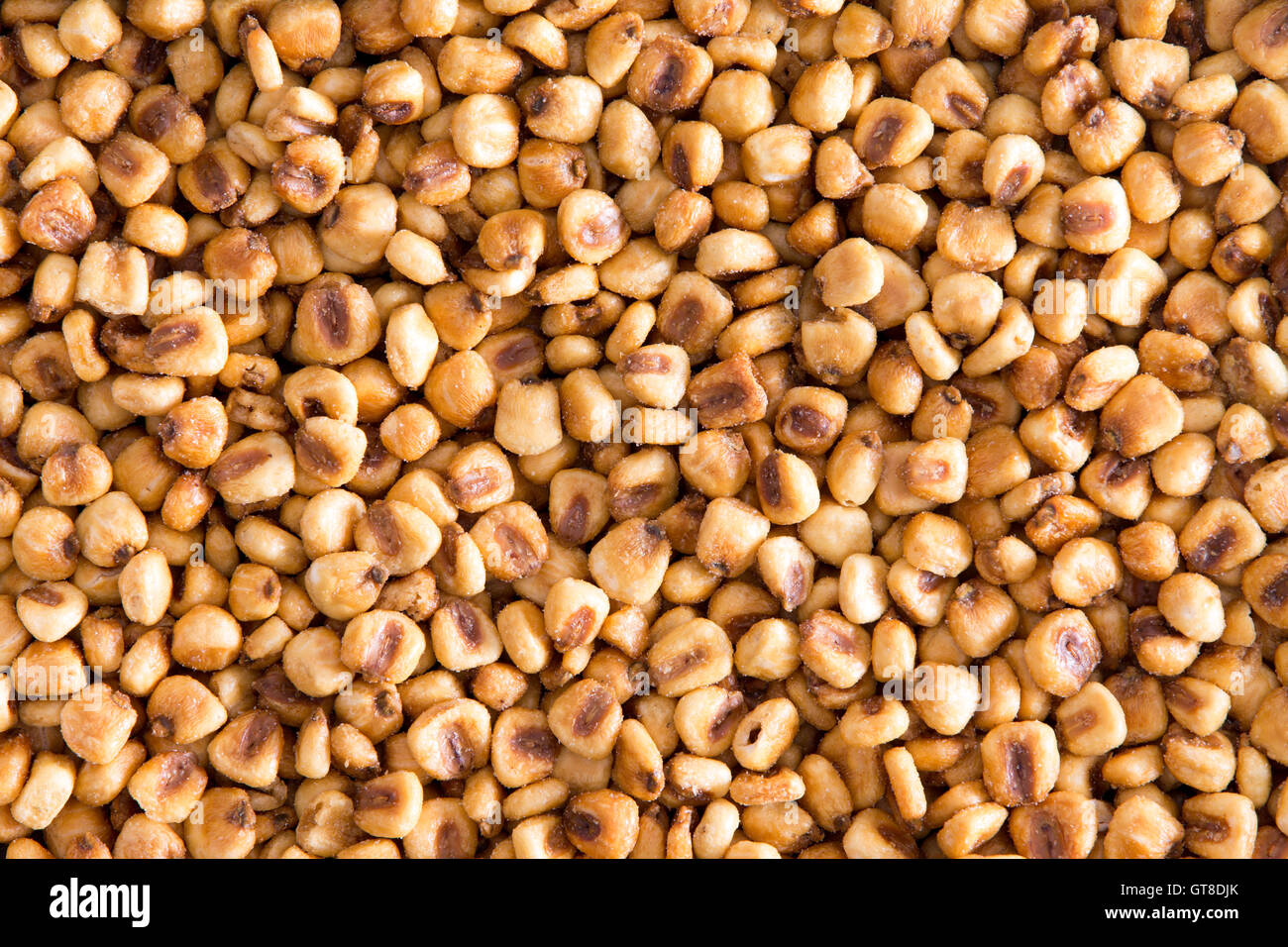 High Angle Full Frame View of Toasted Salted Corn Nuts Snack Ideal for ...