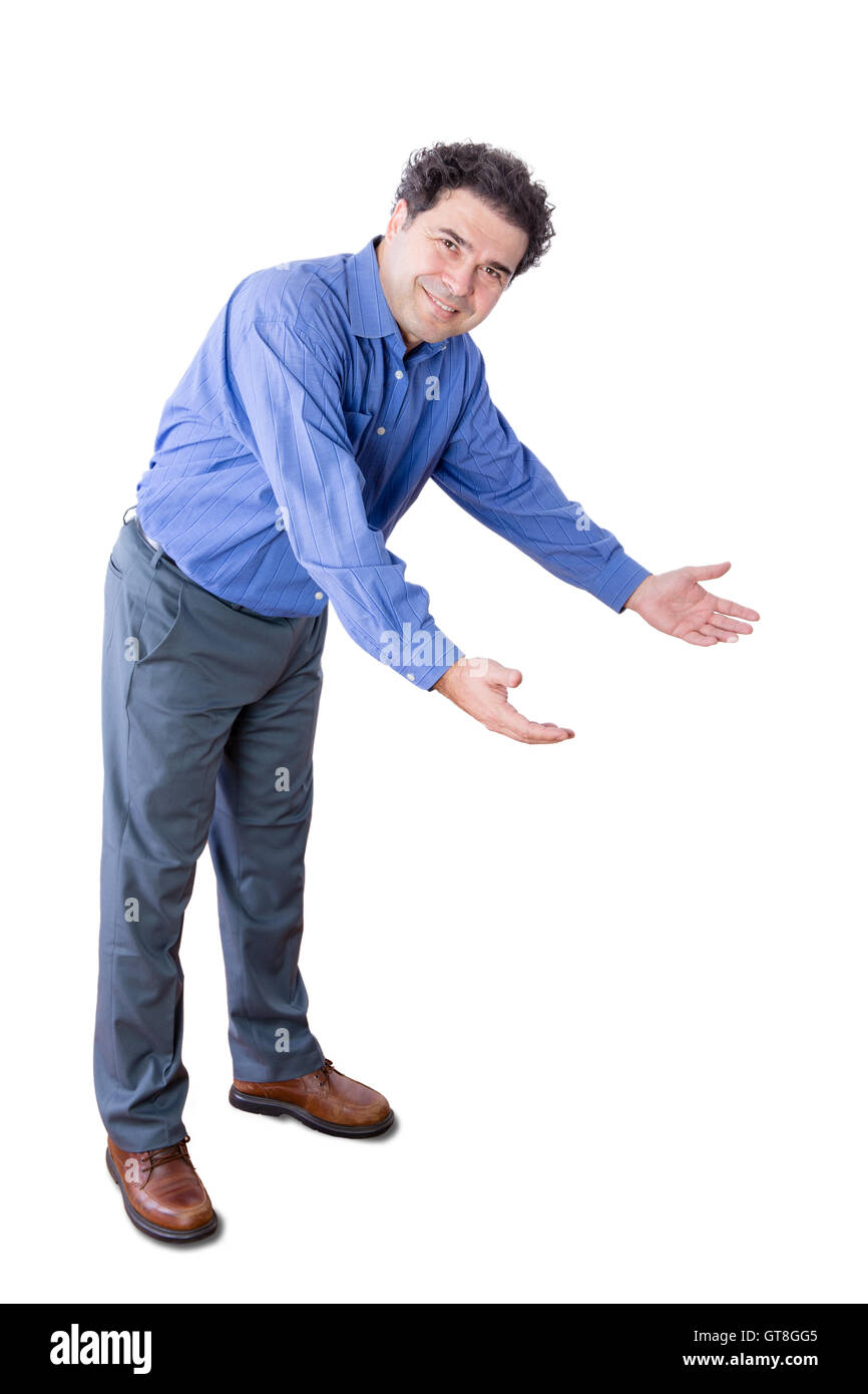 Handsome welcoming man smiling isolated hi-res stock photography and ...