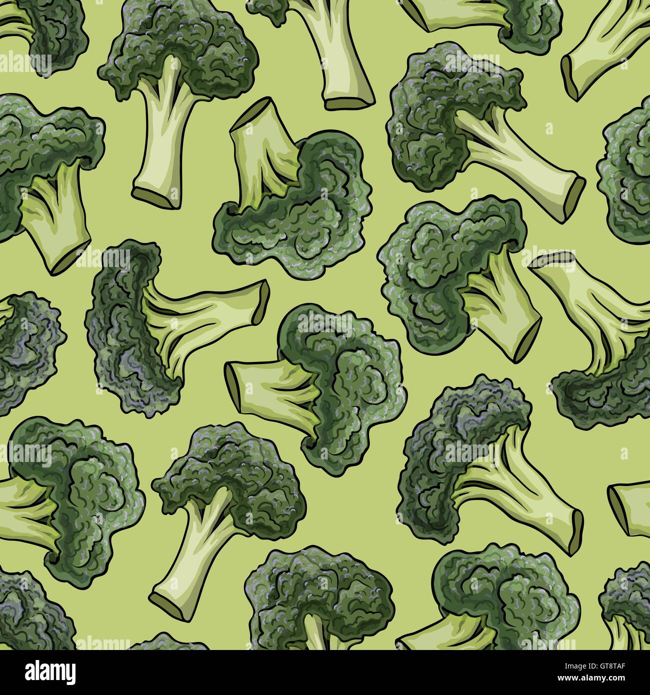 Green color broccoli Stock Vector Images - Alamy