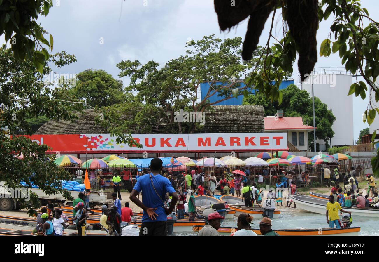 Buka Market Autonmous Region of Bougainville PNG Stock Photo - Alamy