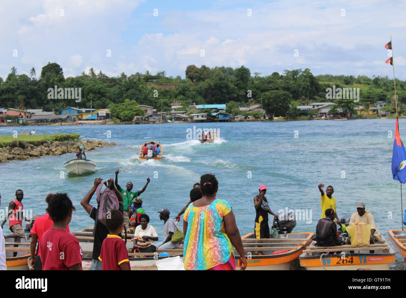 Buka Sea Taxi (boat) stop Autonomous Region of Bougainville Stock Photo ...