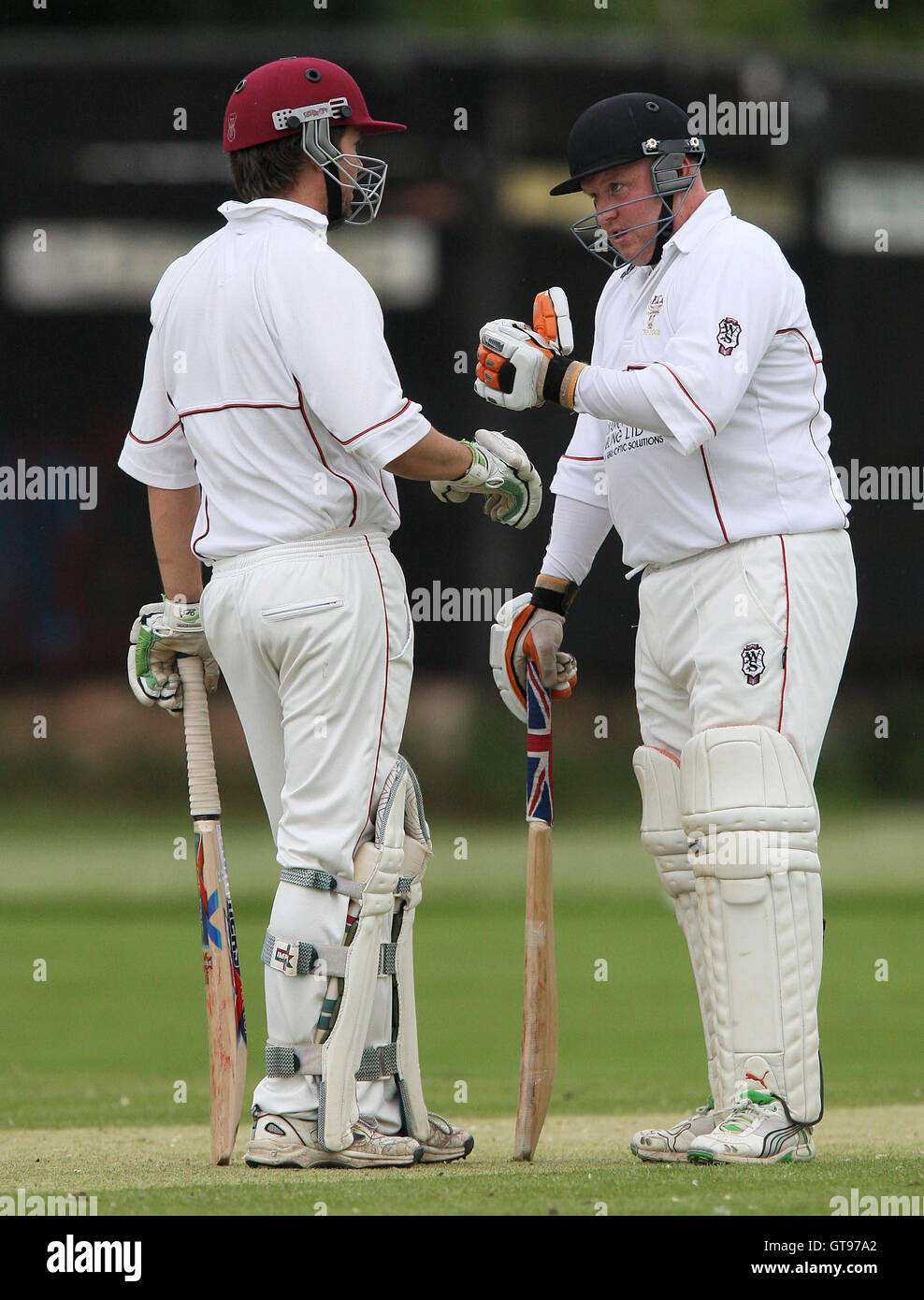 K Beazleigh (left) and P Murray of Hornchurch - Hutton CC vs Hornchurch ...