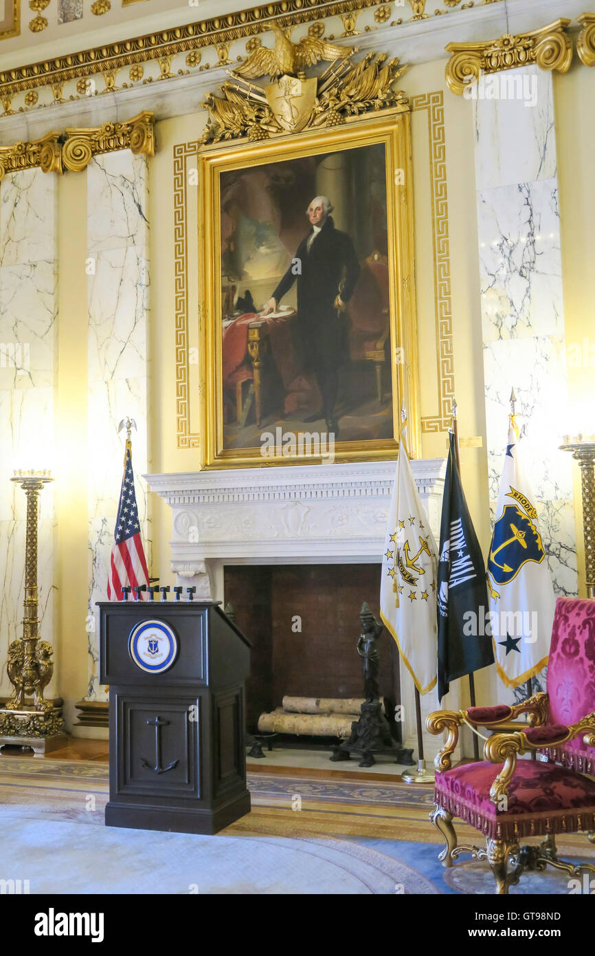 State Reception Room, State House in Providence, Rhode Island, USA ...