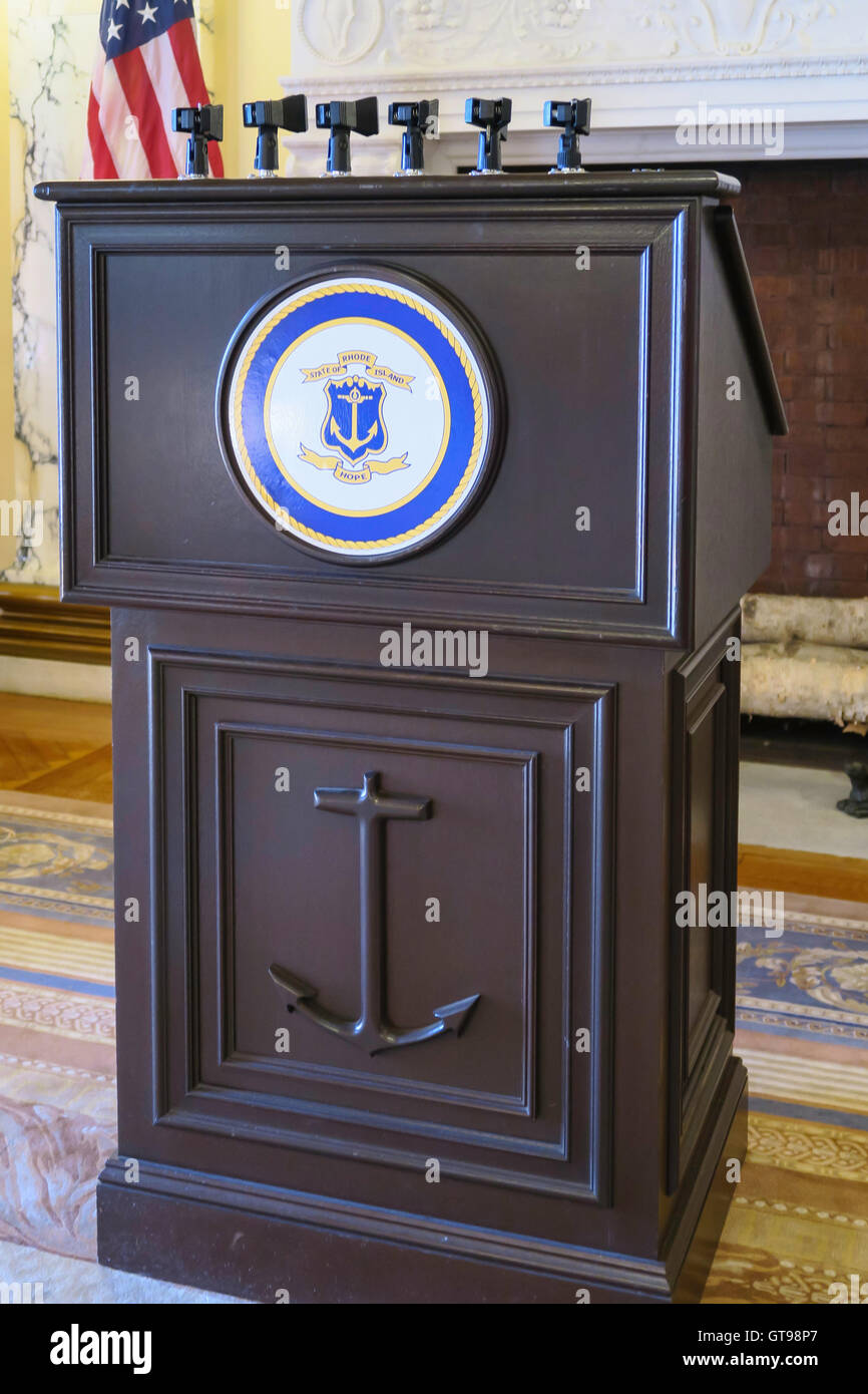 State Reception Room, State House in Providence, Rhode Island, USA ...