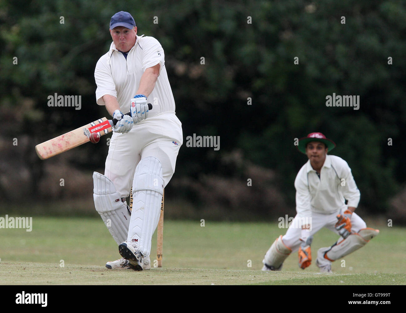 Paul Collis in batting action for Rainham - Rainham CC vs Barking CC ...