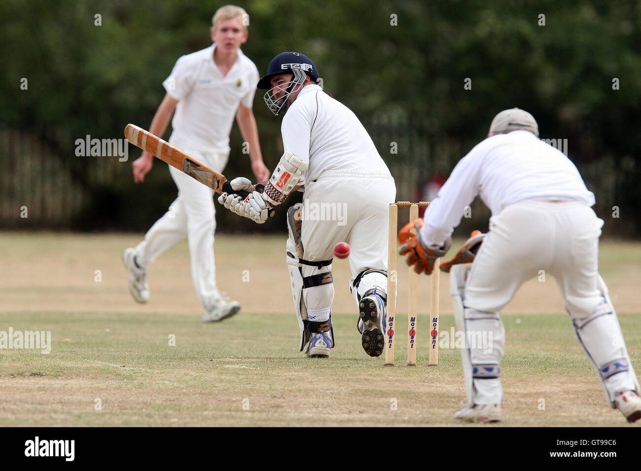 J Sarro in batting action for Rainham - Rainham CC vs Springfield CC ...