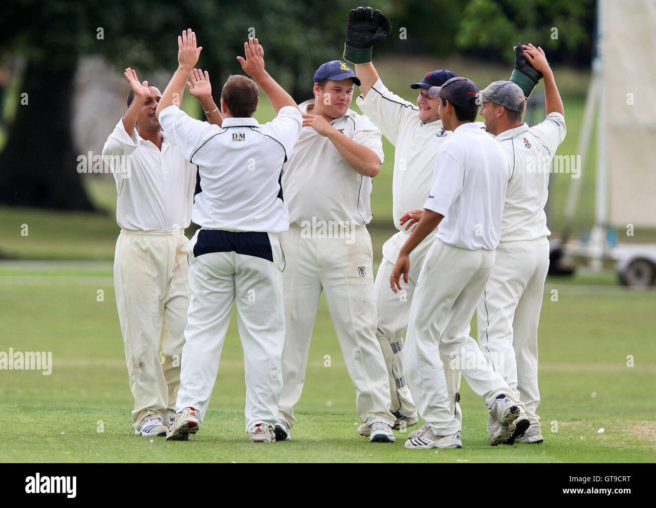 Upminster celebrate the wicket of A Cason - Upminster CC vs Ardleigh ...