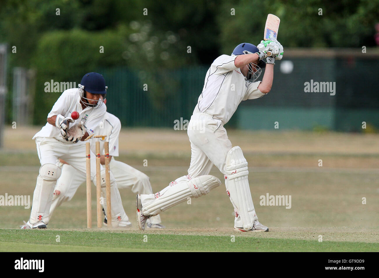 Steve Mack of Upminster is clean bowled - Upminster CC 2nd XI vs ...