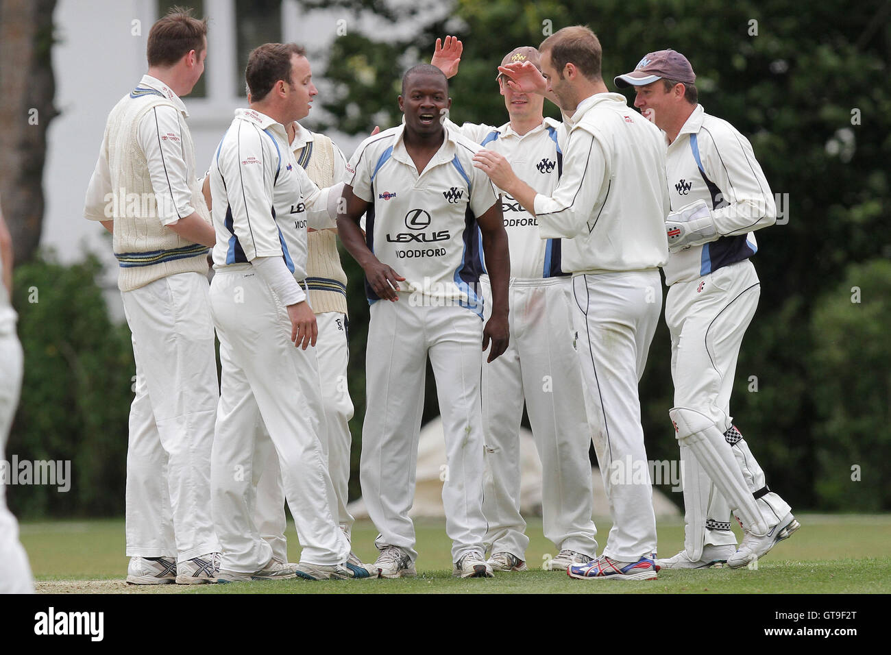 Donovan Miller of Woodford Wells claims the wicket of M Ibrahim ...