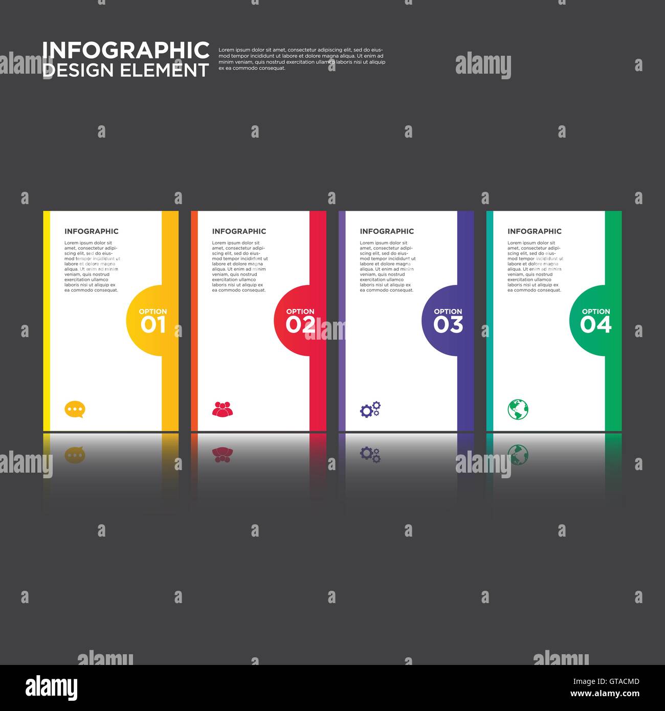 Infographic business report template layout design element vector ...