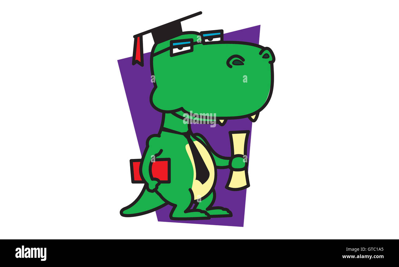 Dinosaur Graduations of vector art Stock Photo - Alamy
