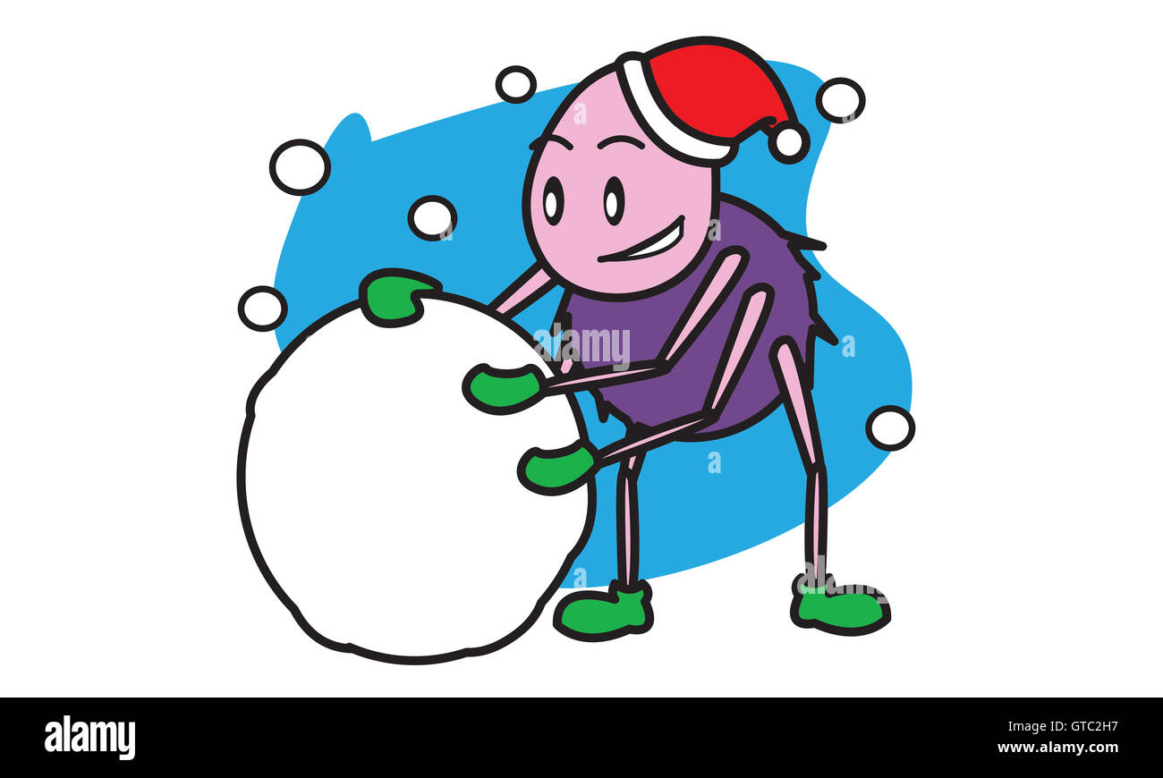 Spider and snow ball vector art Stock Photo - Alamy