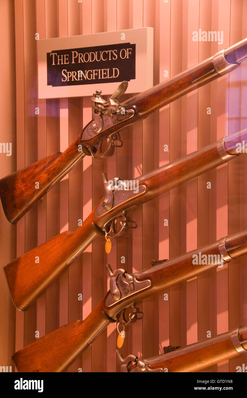 Museum display, Springfield Armory National Historic Site, Springfield ...