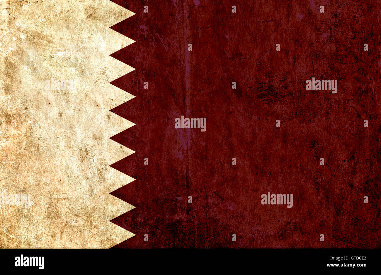 Grungy paper flag of Qatar Stock Photo - Alamy