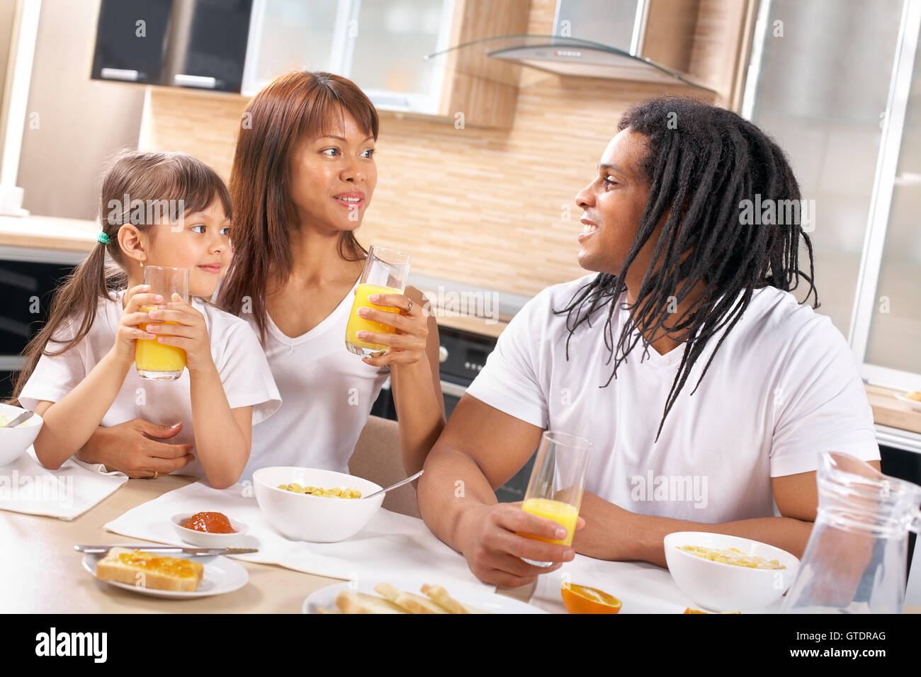 Child having healthy breakfast hi-res stock photography and images - Alamy