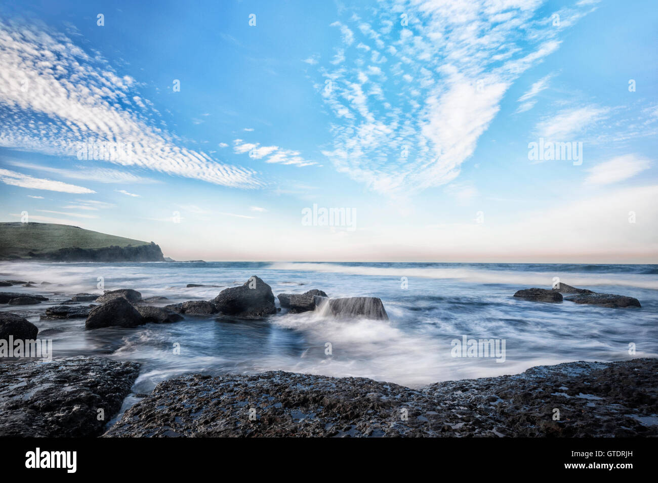 View of the South Coast at Gerroa Headland, New South Wales, NSW ...