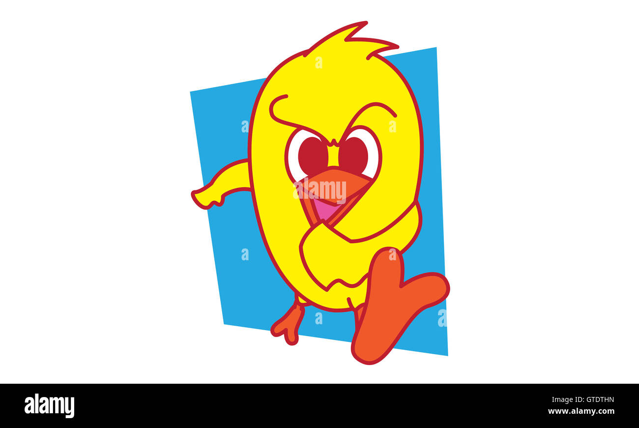 Kick bird of vector art Stock Photo - Alamy