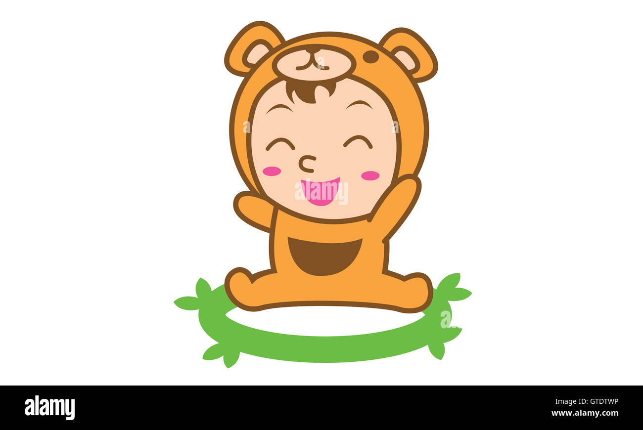 Funny happy of vector art Stock Photo - Alamy