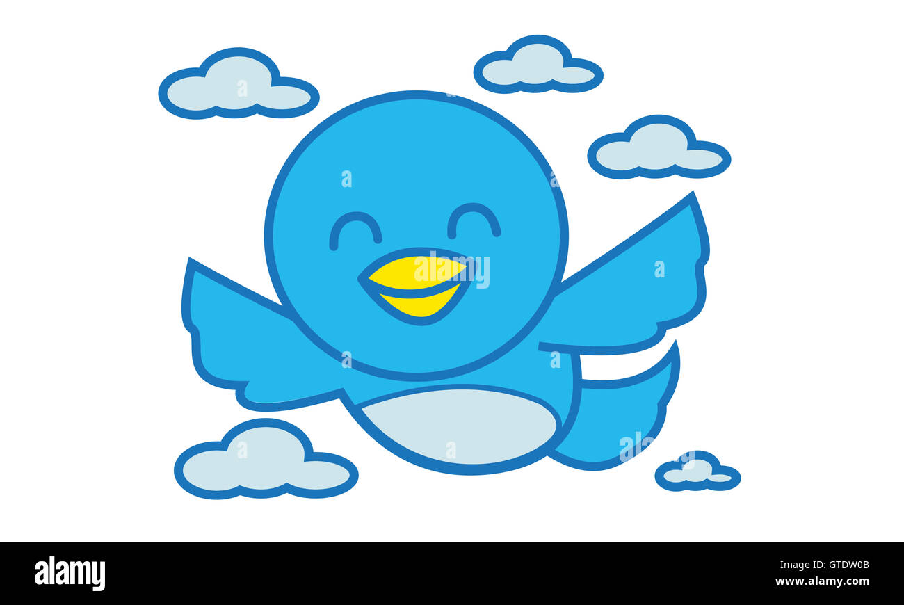 Bird happy of vector art Stock Photo - Alamy