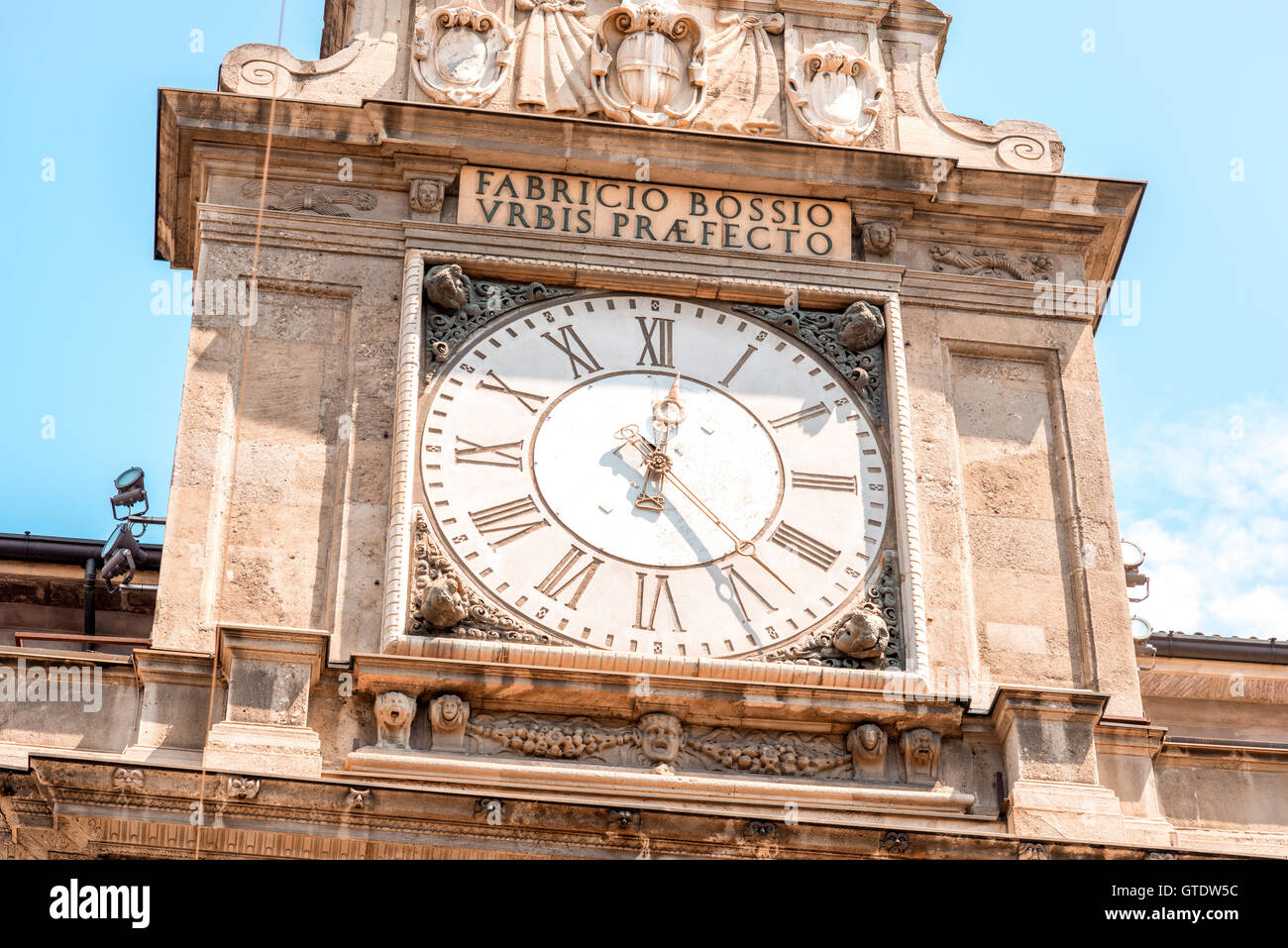 Clock tower in Milan Stock Photo - Alamy