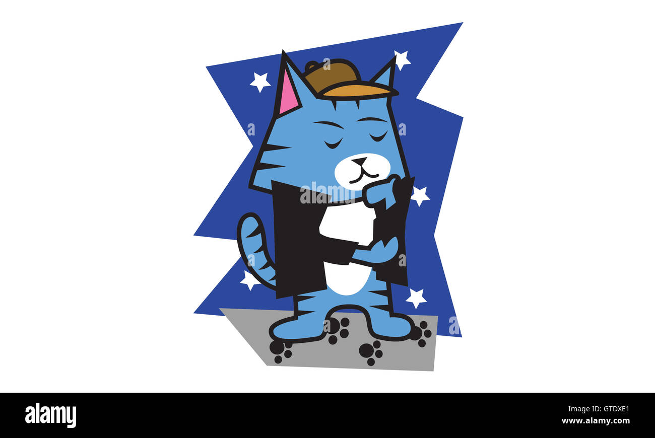 Cool Cat of vector art Stock Photo - Alamy