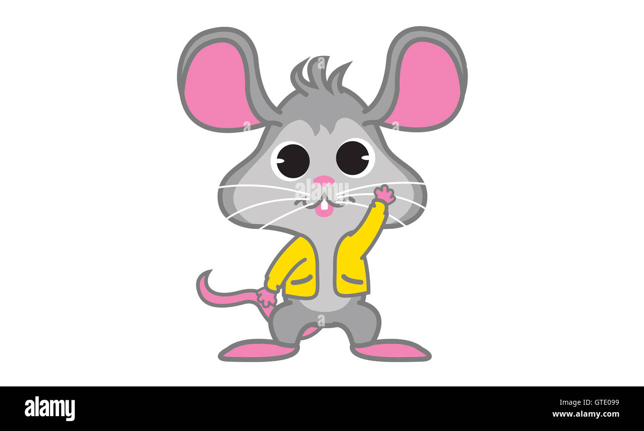 Rat waving of vector art Stock Photo - Alamy