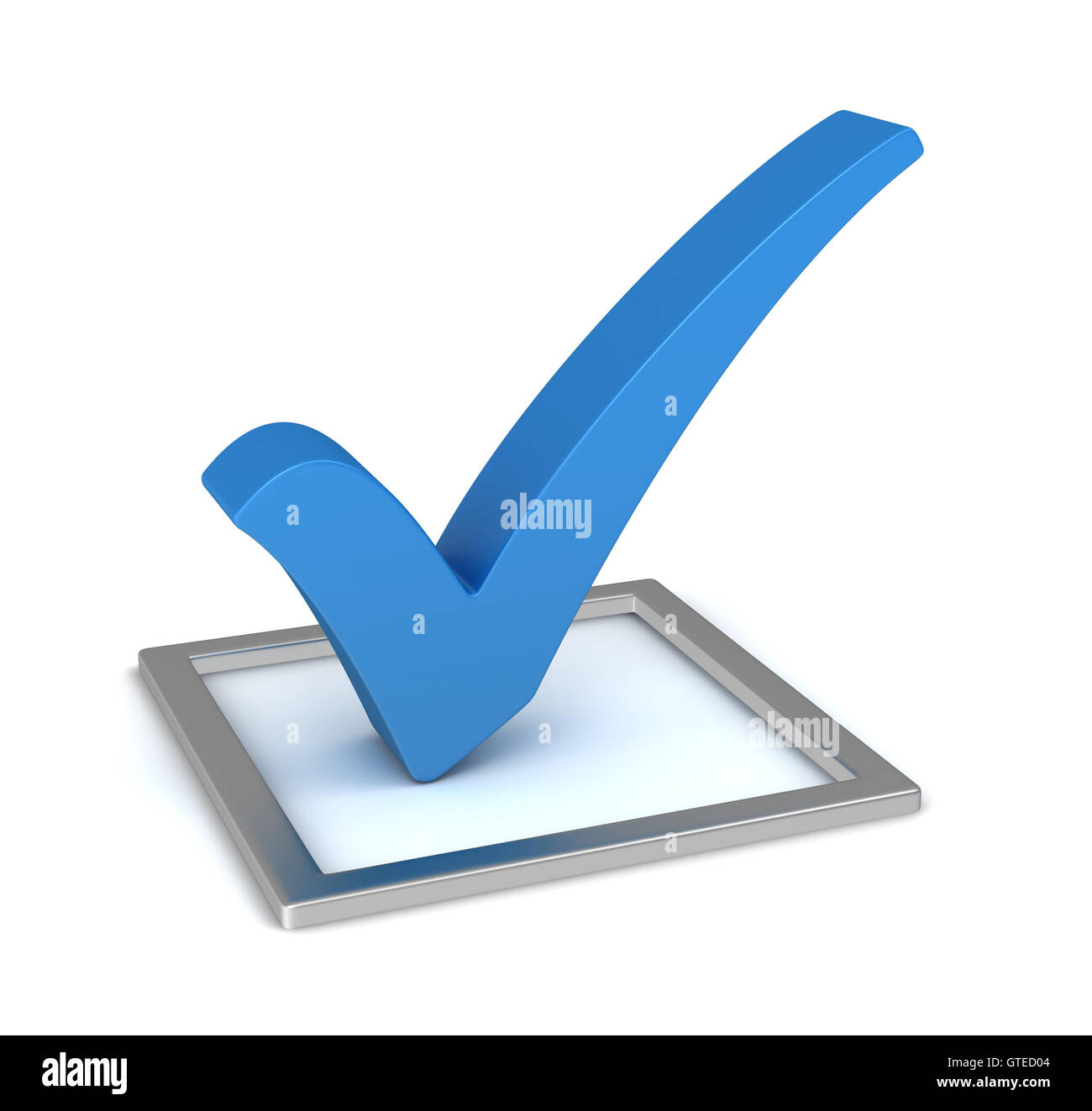 check mark concept 3d illustration Stock Photo - Alamy