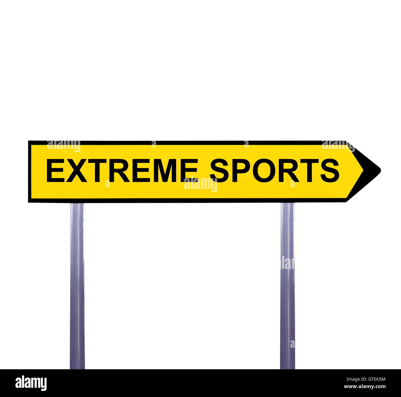 Conceptual arrow sign isolated on white - EXTREME SPORTS Stock Photo ...