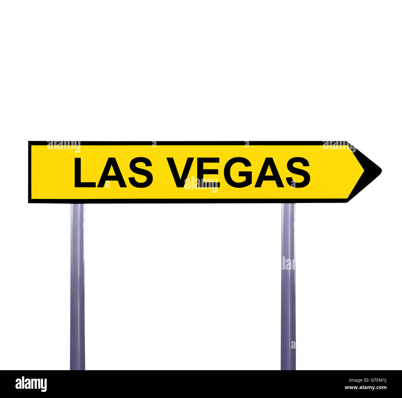 Conceptual arrow sign isolated on white - LAS VEGAS Stock Photo - Alamy