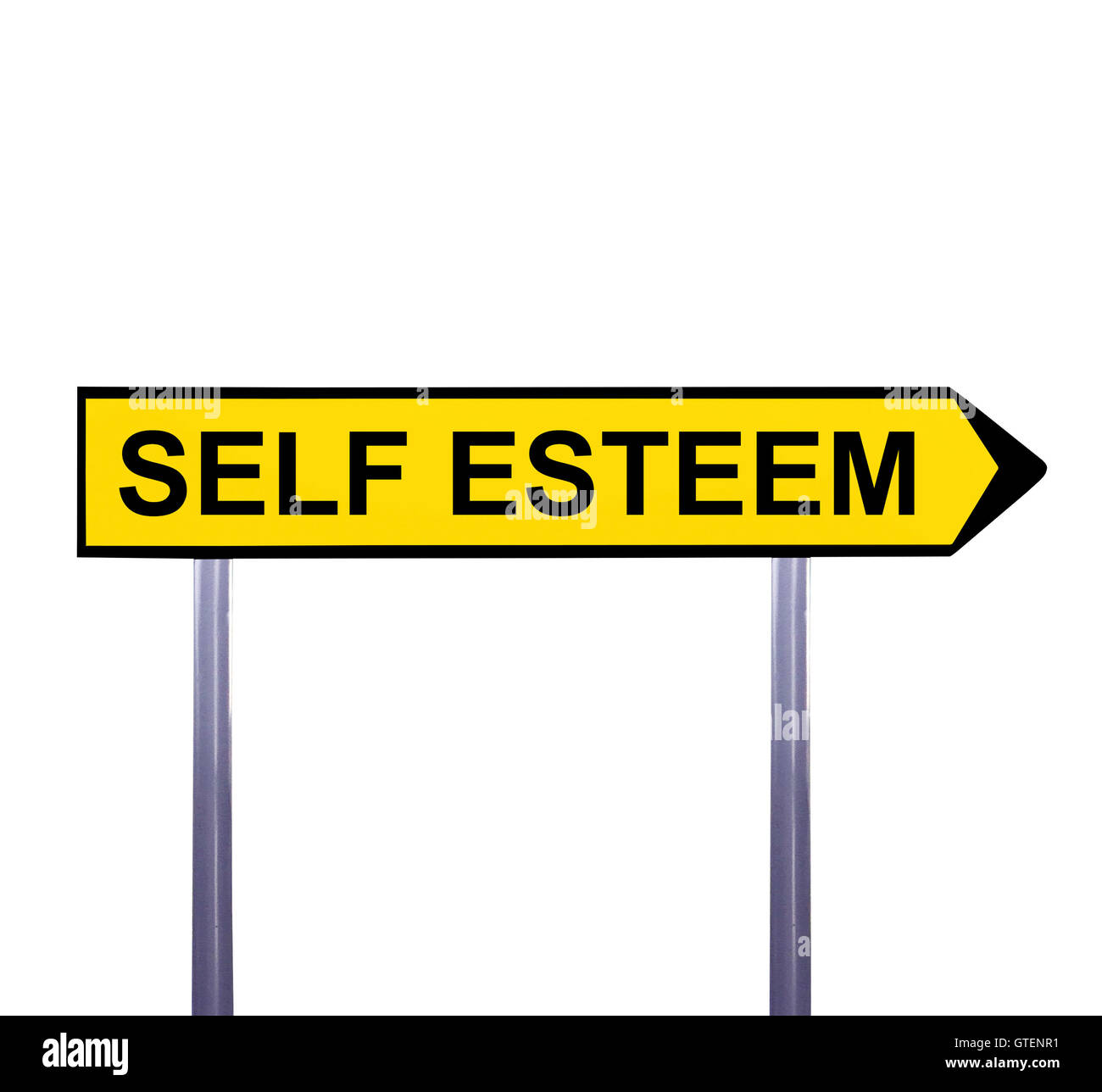 Self worth road sign hi-res stock photography and images - Alamy