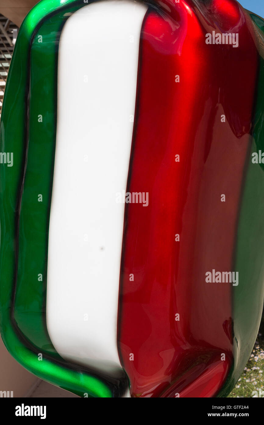 Italian Big Sculpture's Flag Candy Shaped at 2015 universal Exposition ...