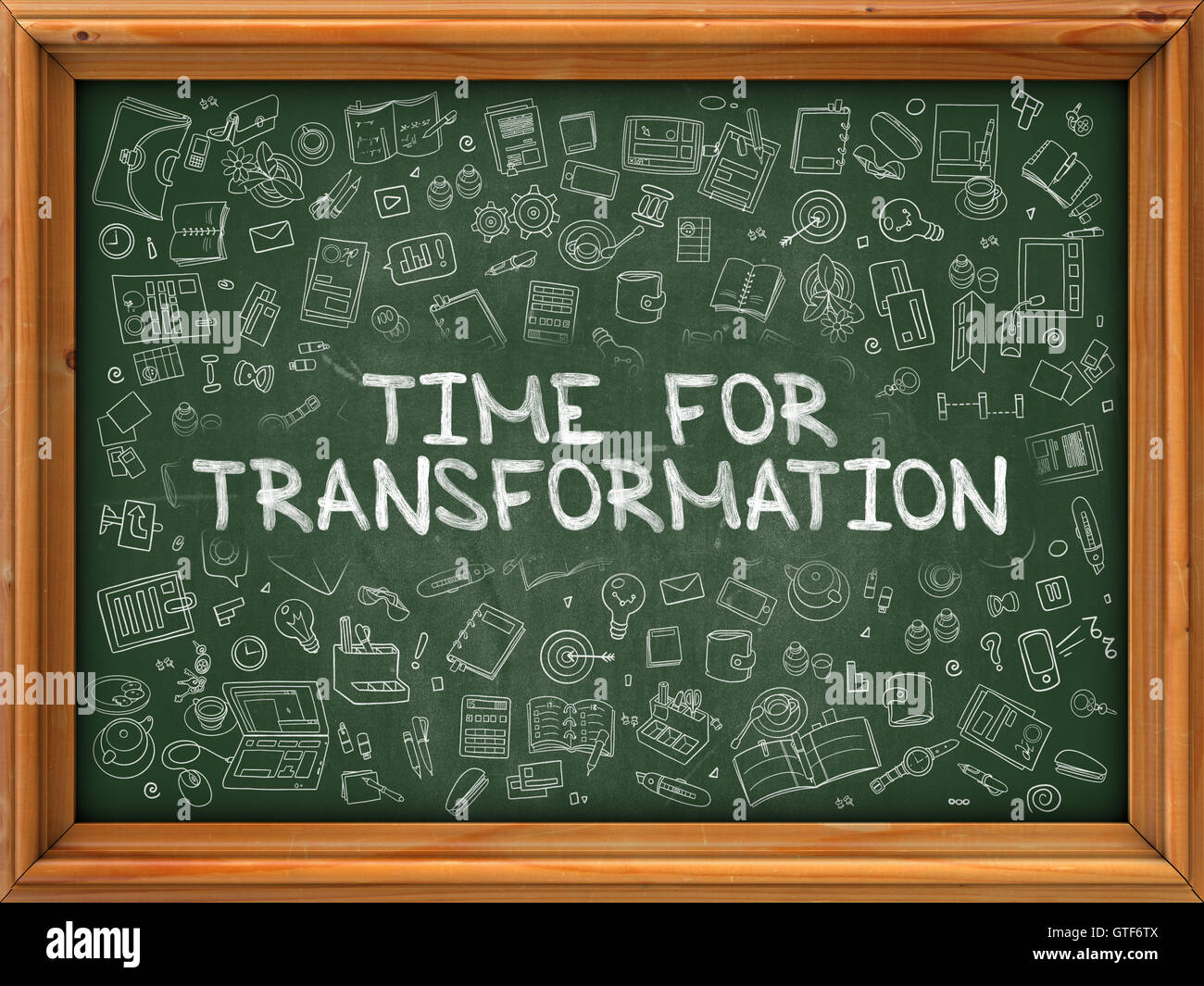 Time for Transformation - Hand Drawn on Green Chalkboard Stock Photo ...