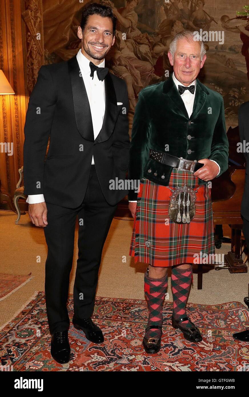The Prince of Wales and supermodel David Gandy attend a private dinner ...