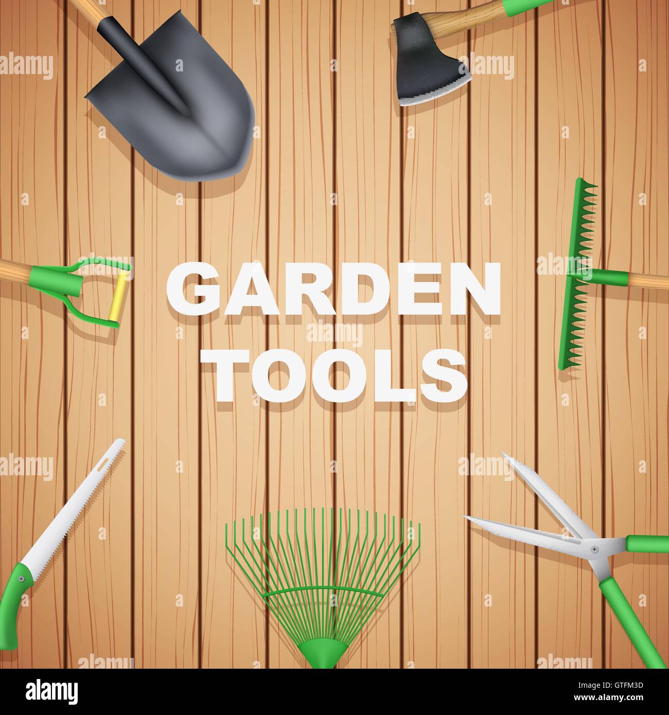 Background of Season Garden tools Stock Vector Image & Art - Alamy