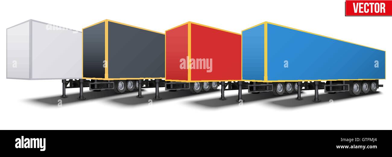 Shipping container trailers Stock Vector Images - Alamy